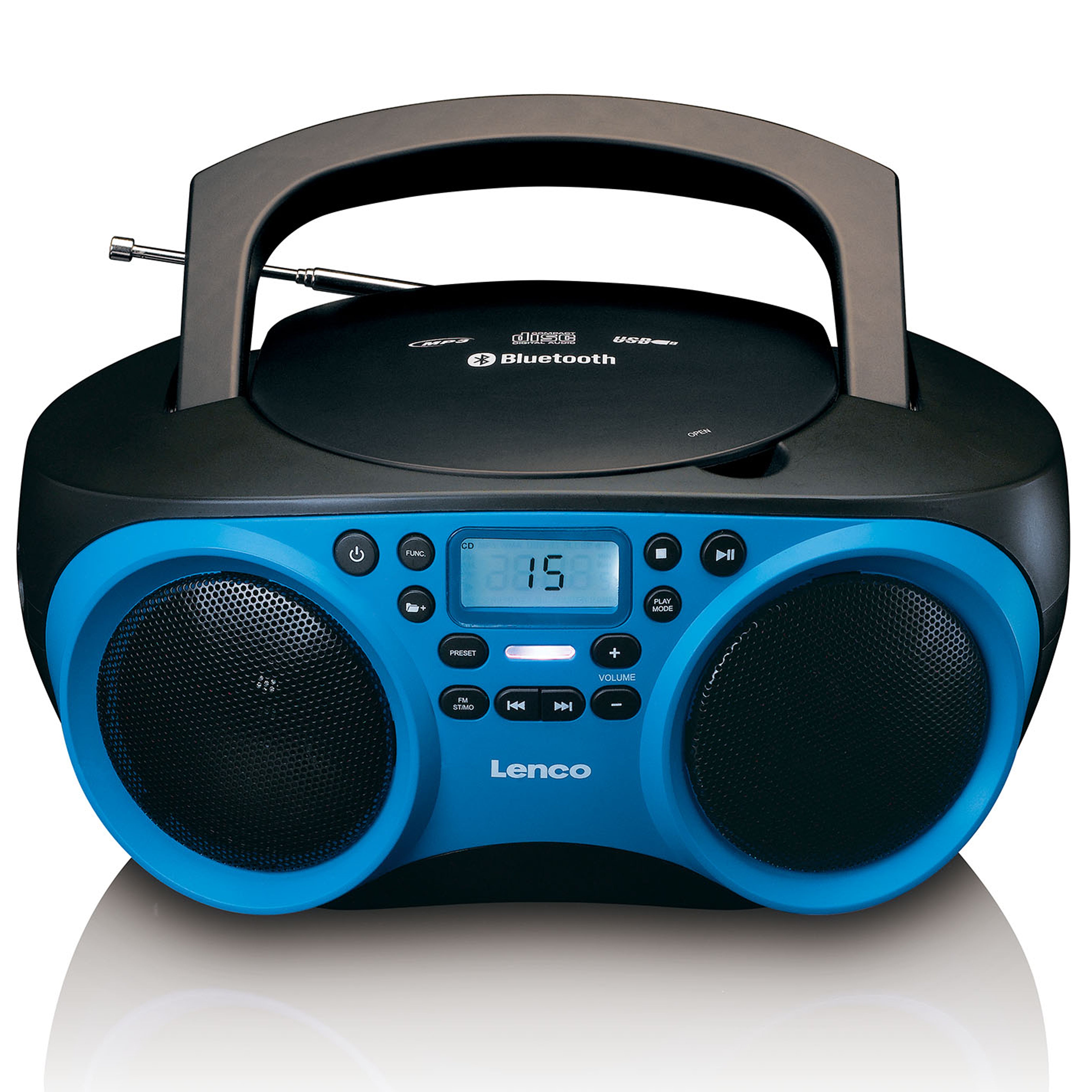 LENCO SCD-501BU Portable FM Radio CD-USB player with Bluetooth® - Blue ...