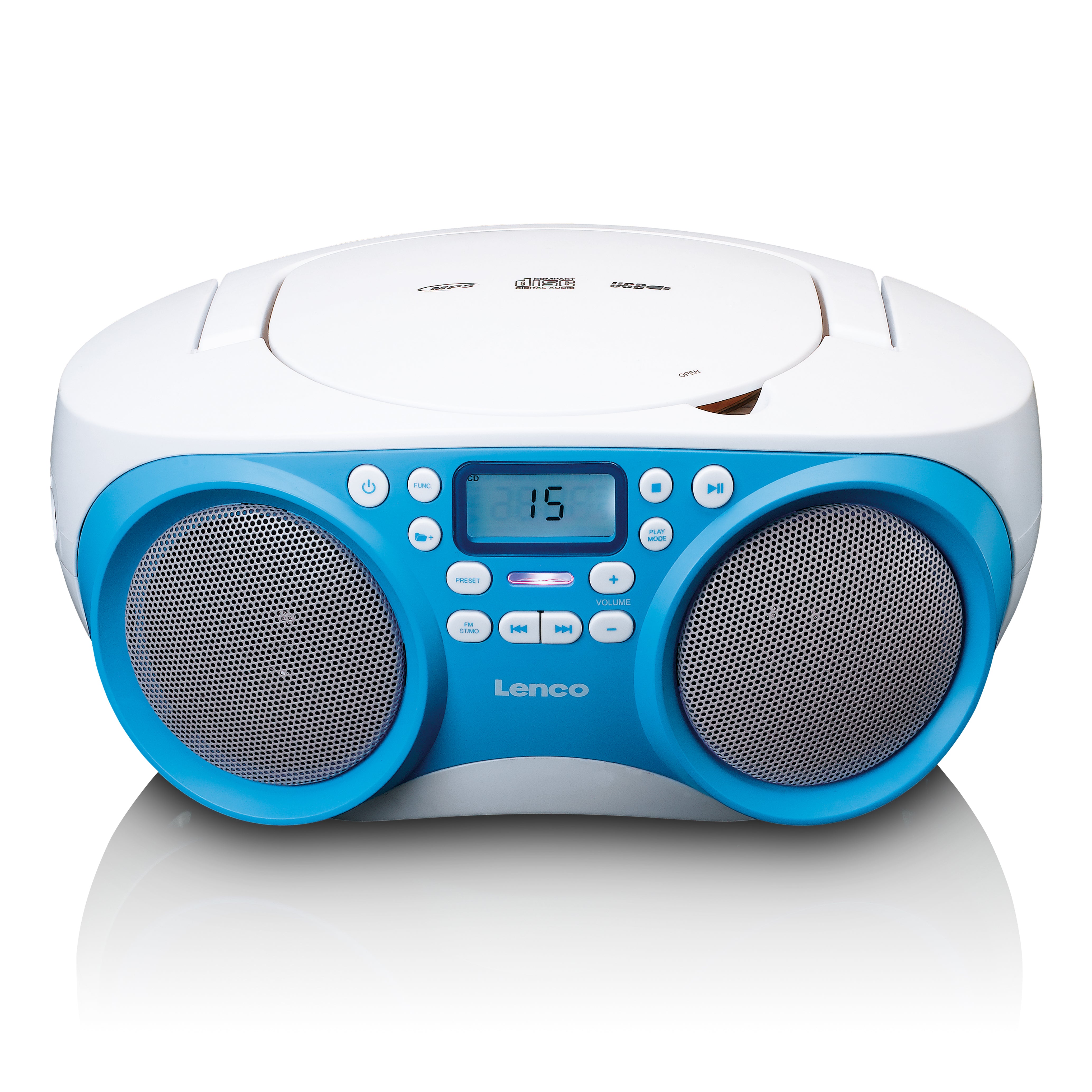LENCO SCD-301BU - Portable FM Radio/CD/MP3 and USB player - Blue ...